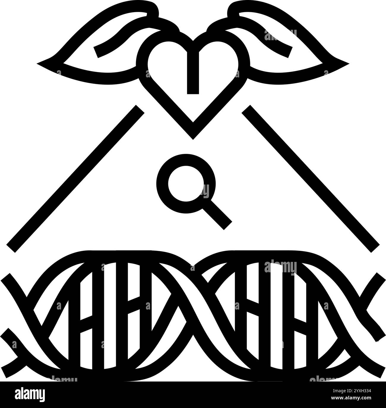 plant dna agri tech line icon vector illustration Stock Vector Image ...