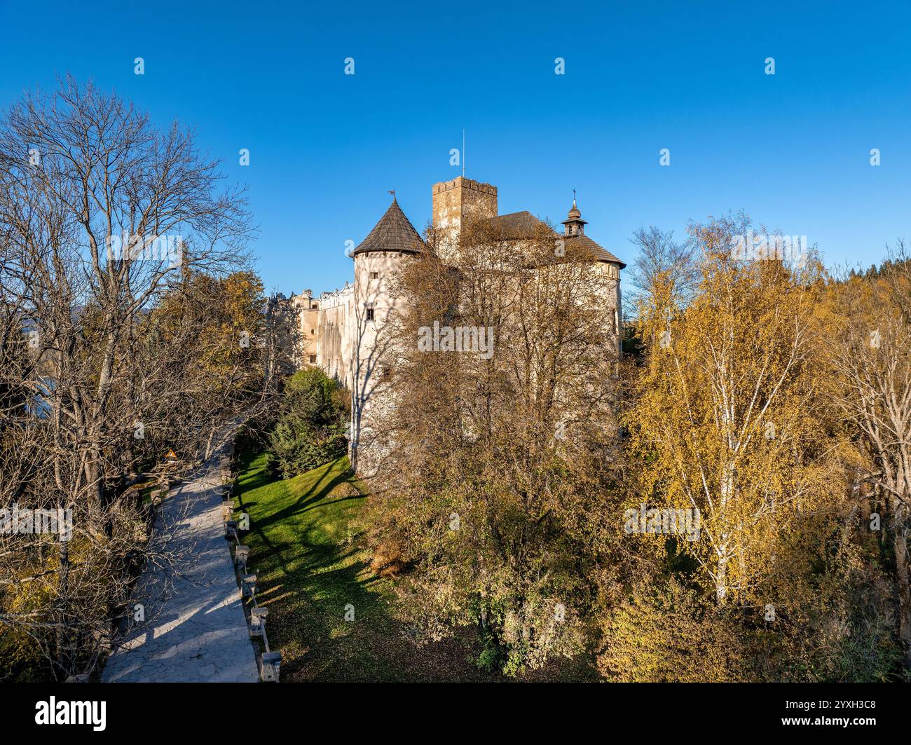 Poland. Medieval castle in Niedzica, dating to 14th century (upper ...