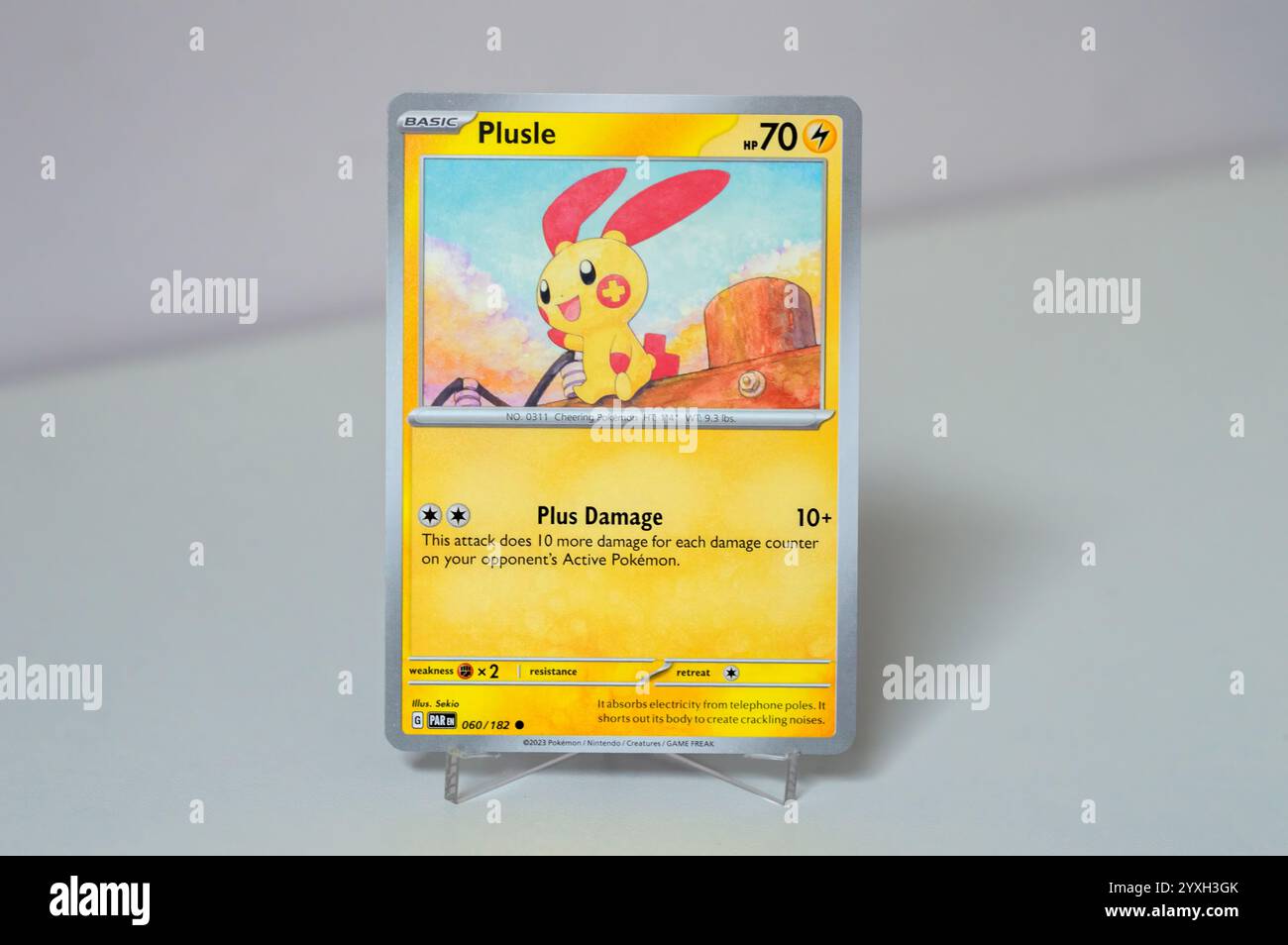 Close Up Pokemon Trading Card Plusle At Amsterdam The Netherlands 11-12 ...