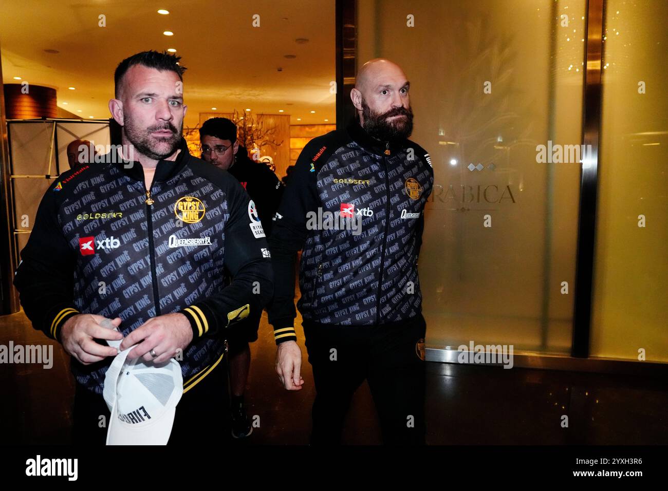 Tyson Fury (right) at the Hilton Hotel in Riyadh. Tyson Fury and ...