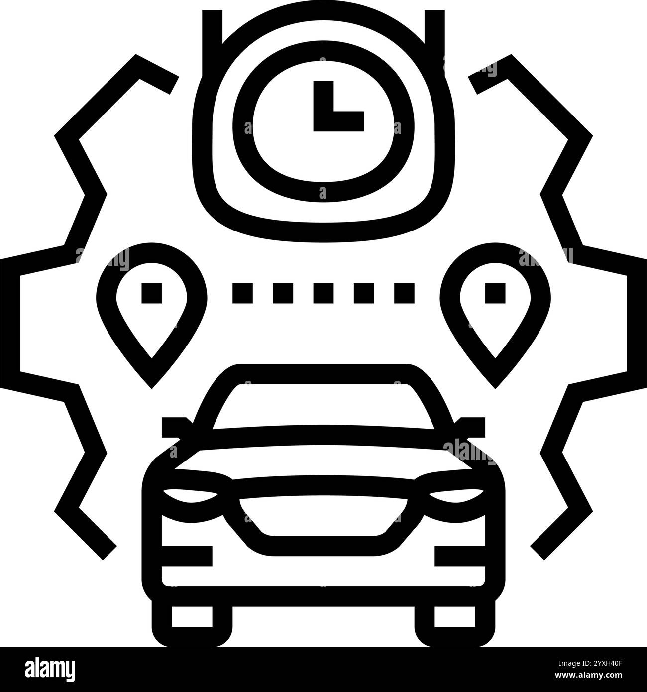 Route efficiency Stock Vector Images - Alamy