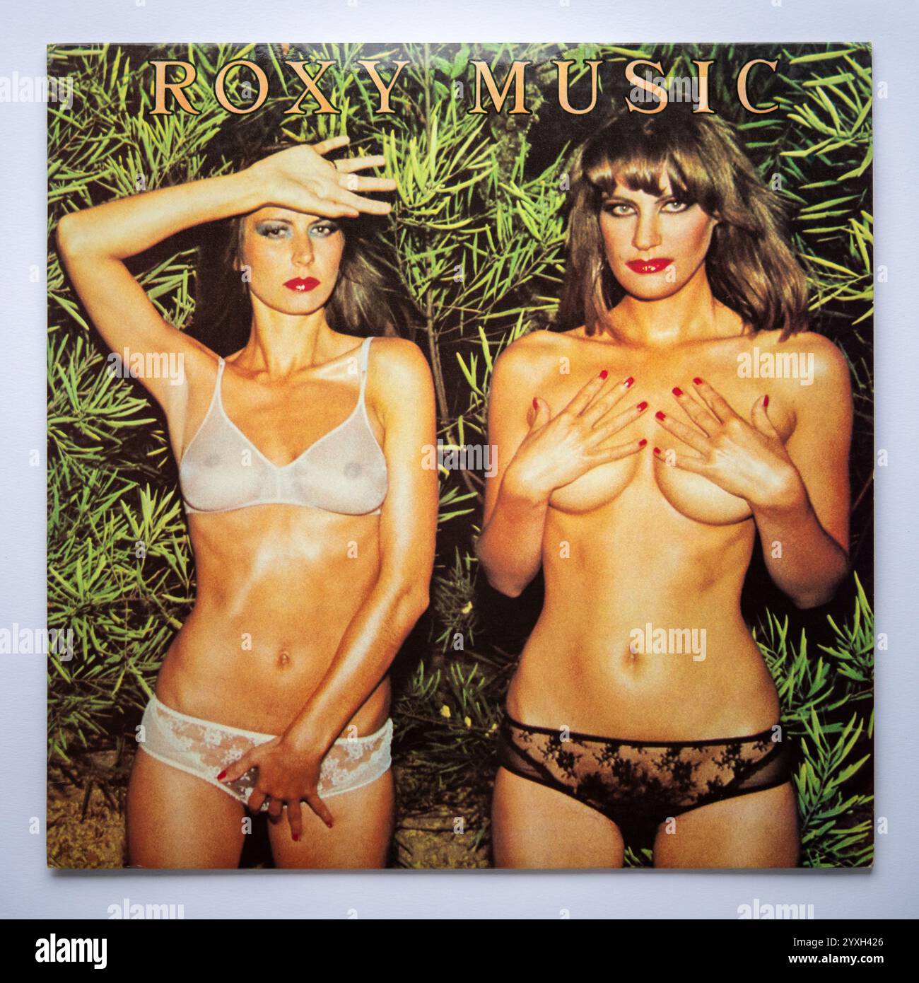 LP cover of Country Life, the fourth album by Roxy Music, which was released in 1974 Stock Photo ...