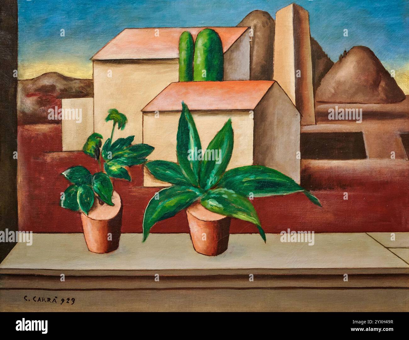 Vasi sul davanzale - olio su tela - Carlo Carrà - 1923 - Verona, Casa ...