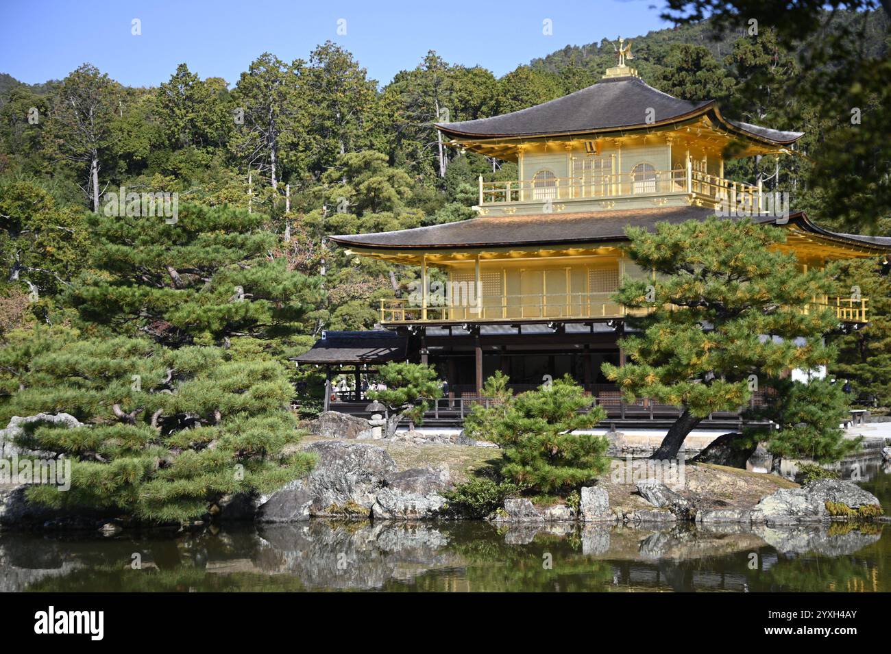 Kinkaku-ji a Zen Buddhist temple of the Rinzai sect adorned with pure ...
