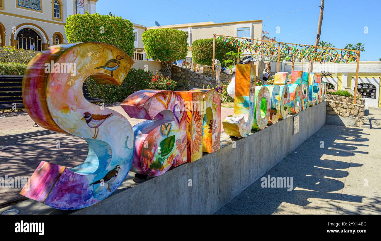 The colorful San Jose Del Cabo Sign in San Jose Del Cabo, Baja ...