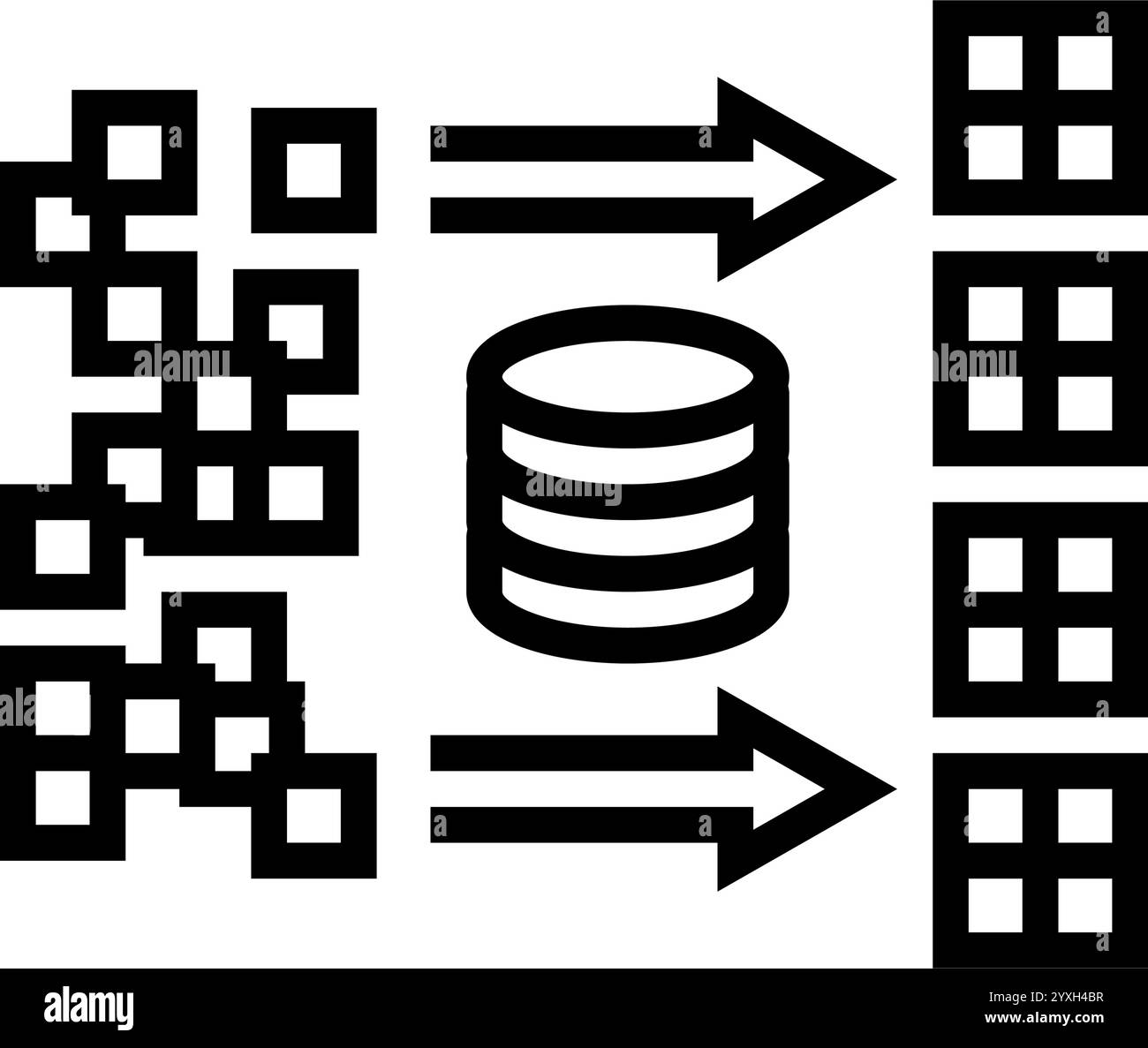 clusters big data line icon vector illustration Stock Vector Image & Art - Alamy