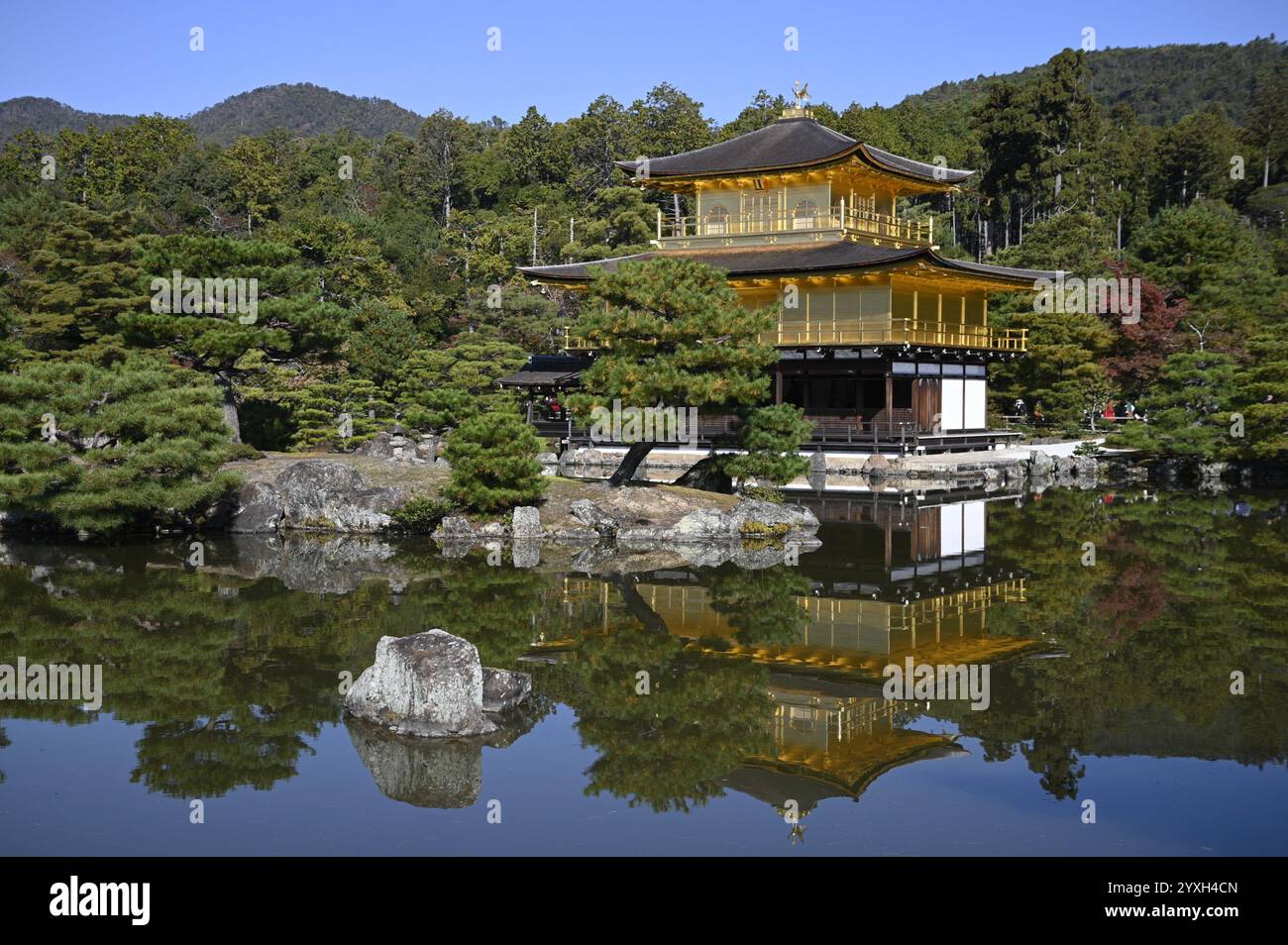 Kinkaku-ji a Zen Buddhist temple of the Rinzai sect adorned with pure ...