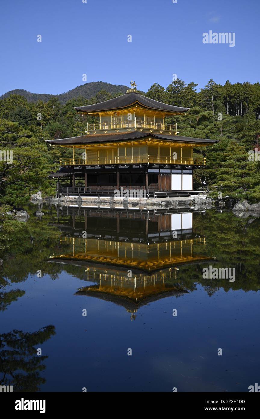 Kinkaku-ji a Zen Buddhist temple of the Rinzai sect adorned with pure ...