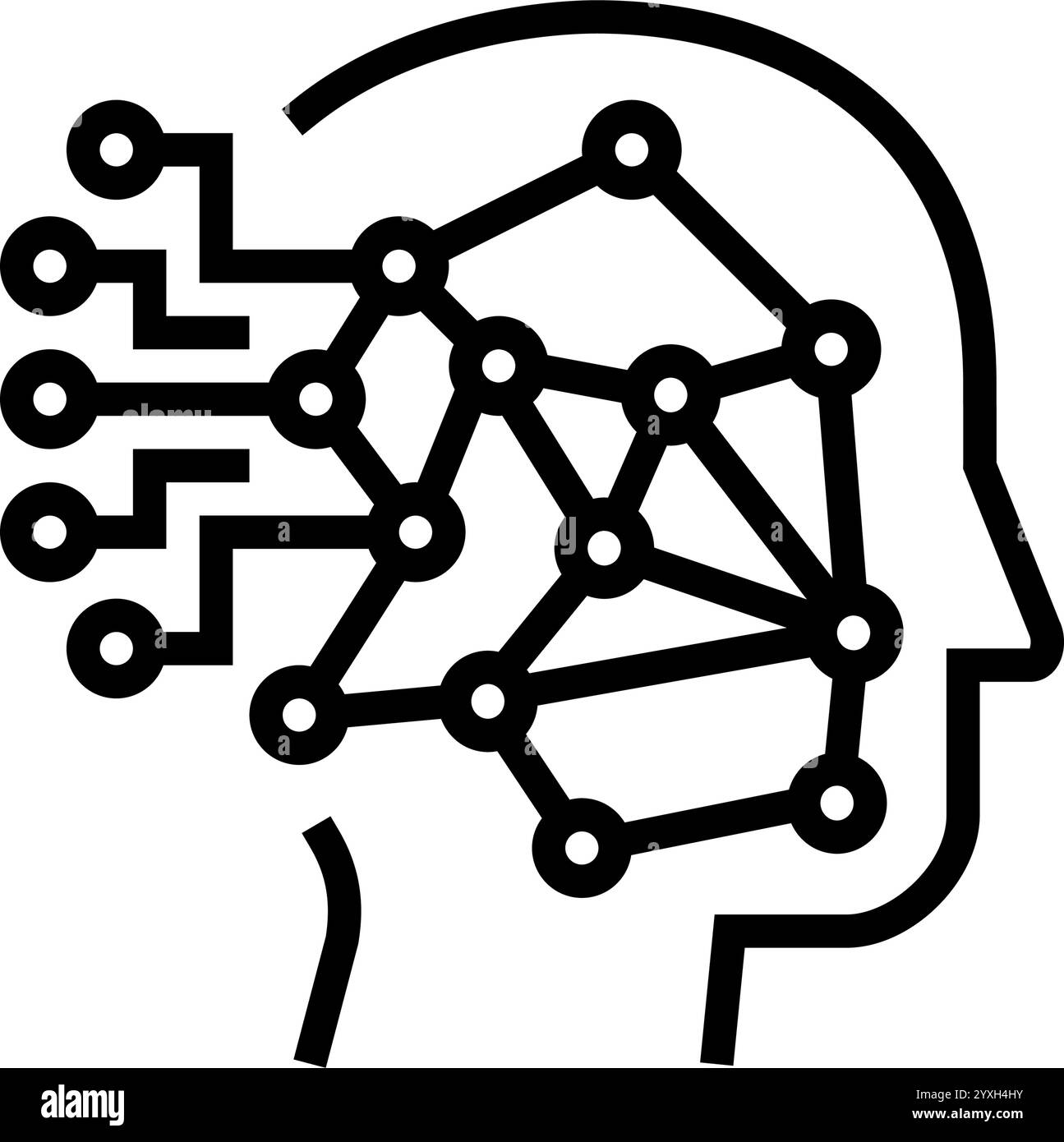 machine learning big data line icon vector illustration Stock Vector ...