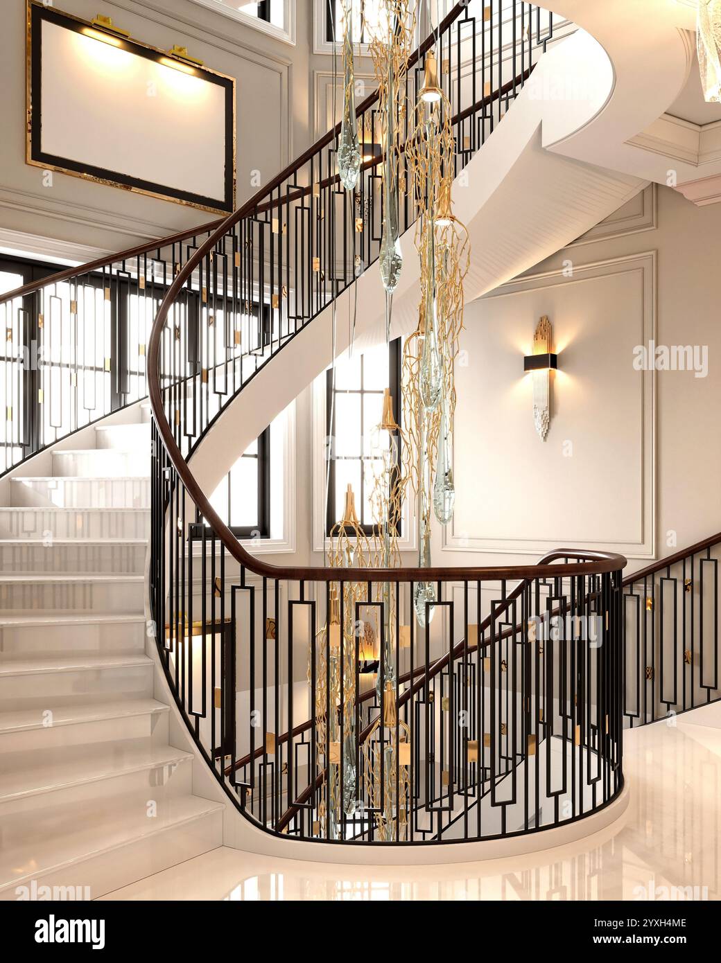 3d render of apartment interior Stock Photo - Alamy