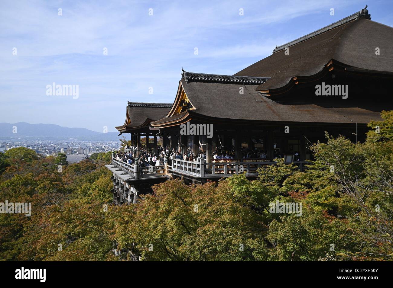 Scenic view of Butai the wooden stage complex made of Japanese keyaki ...