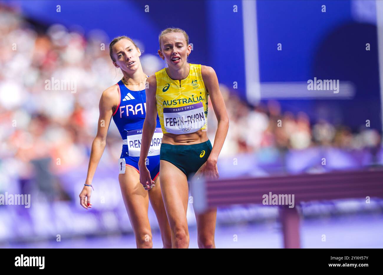 Cara Feain-Ryan participating in the 3000 metres steeplechase at the ...