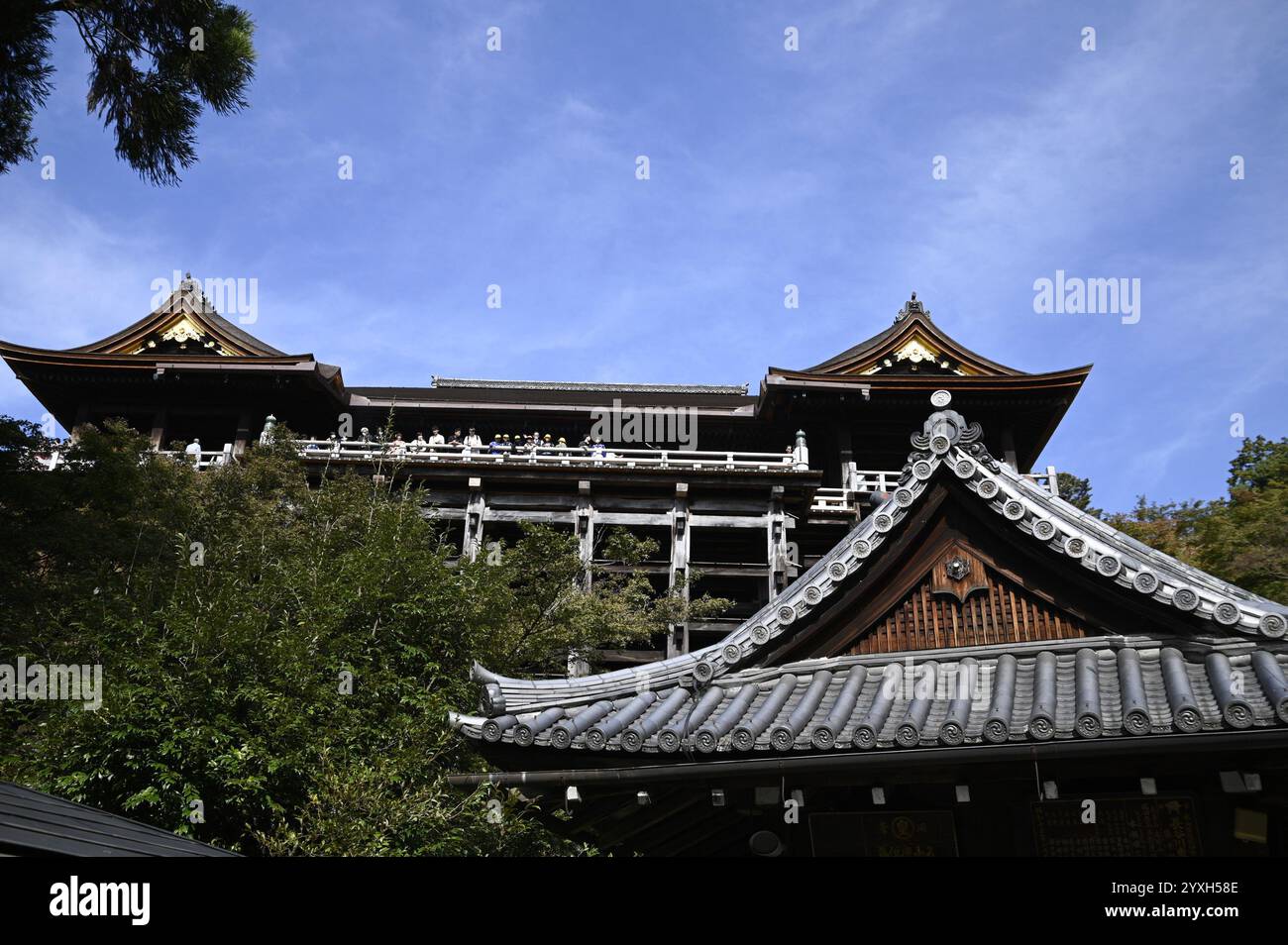 Scenic view of Butai the wooden stage complex made of Japanese keyaki ...