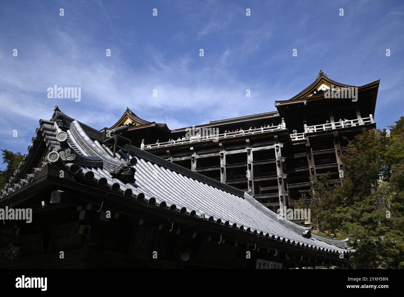 Scenic view of Butai the wooden stage complex made of Japanese keyaki ...
