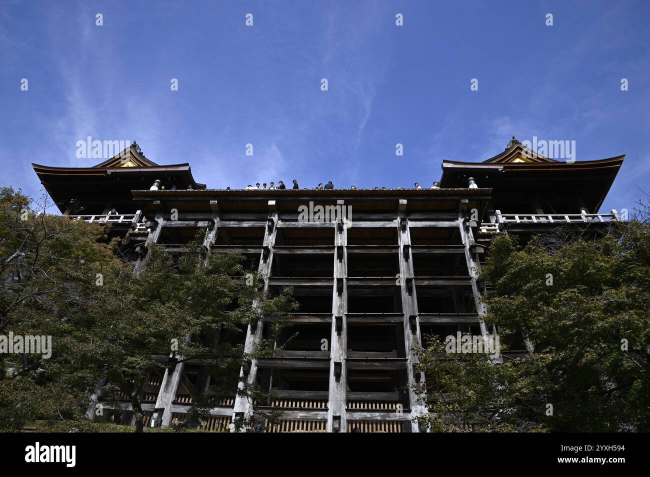 Scenic view of Butai the wooden stage complex made of Japanese keyaki ...