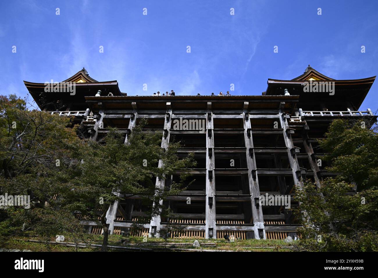 Scenic view of Butai the wooden stage complex made of Japanese keyaki ...