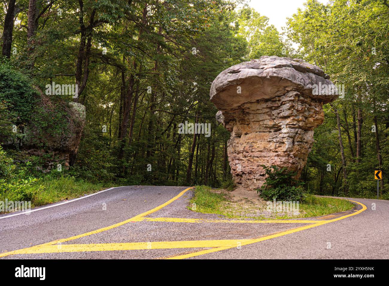 The west side of Mushroom Rock, a mushroom-shaped rock seen along the ...