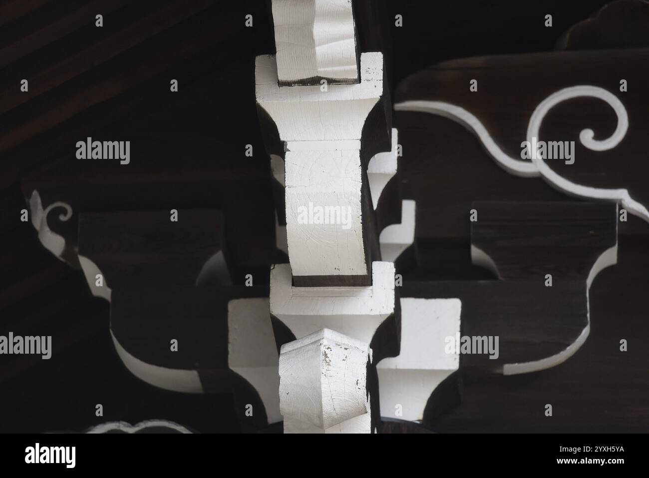 Traditional Japanese Sashimono wooden ceiling joinery technique at ...