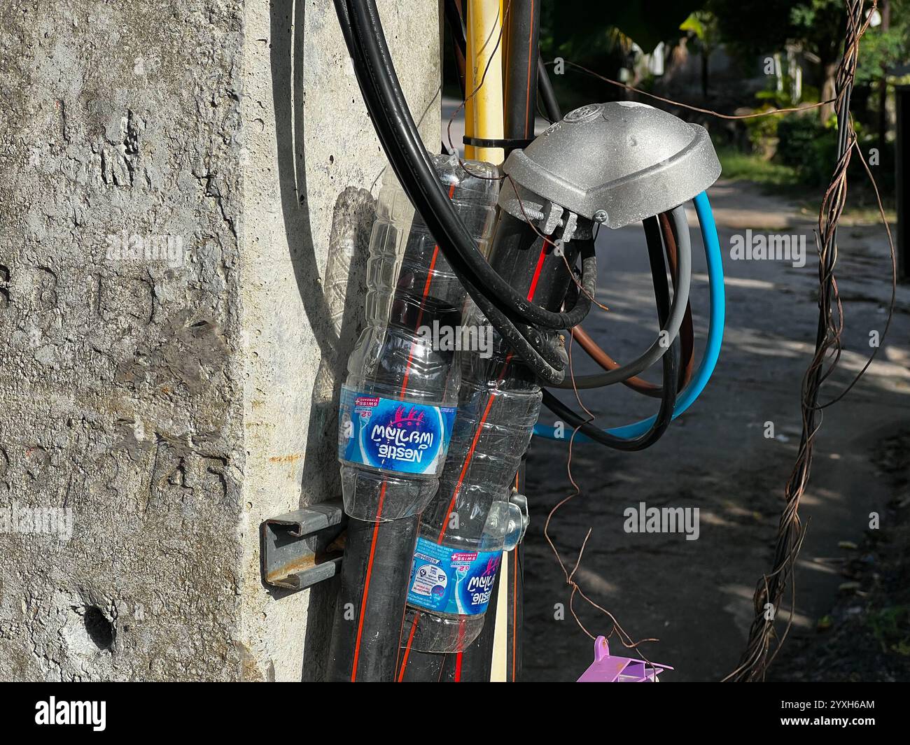 Ko Samui, Thailand - Nov 26,2024: Water bottles used as makeshift ...