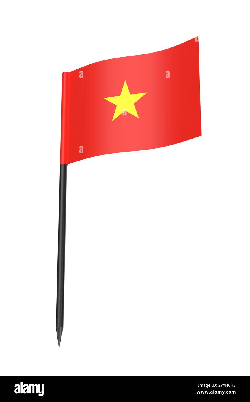 Toothpick with Vietnamese flag isolated on a white background Stock ...