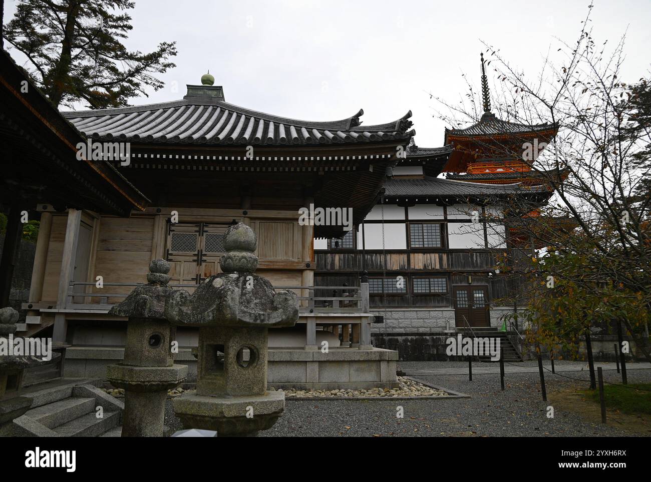 Scenic view of the Chuko-do (restorer's Hall) on the grounds of the ...