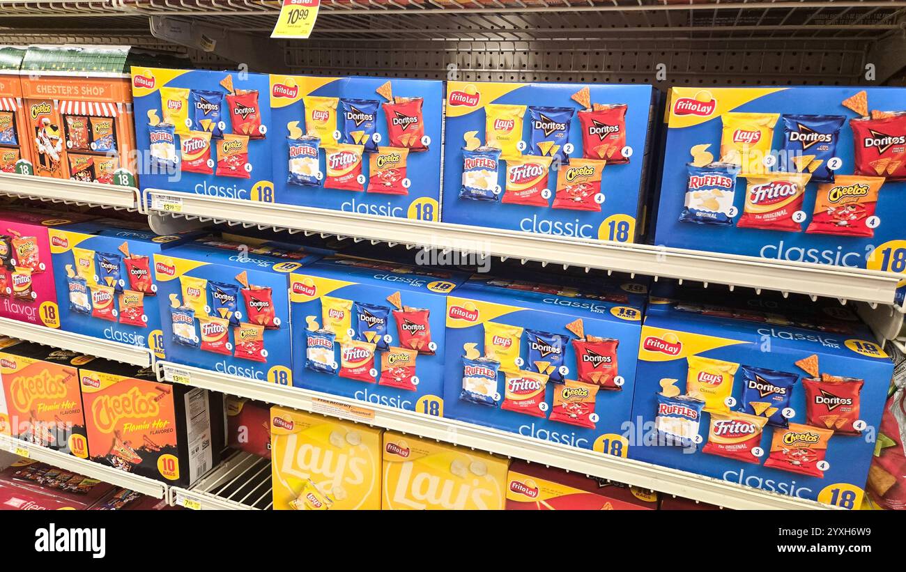 Mesa, USA. 15th Dec, 2024. Frito-Lay Chips are for sale in an ...