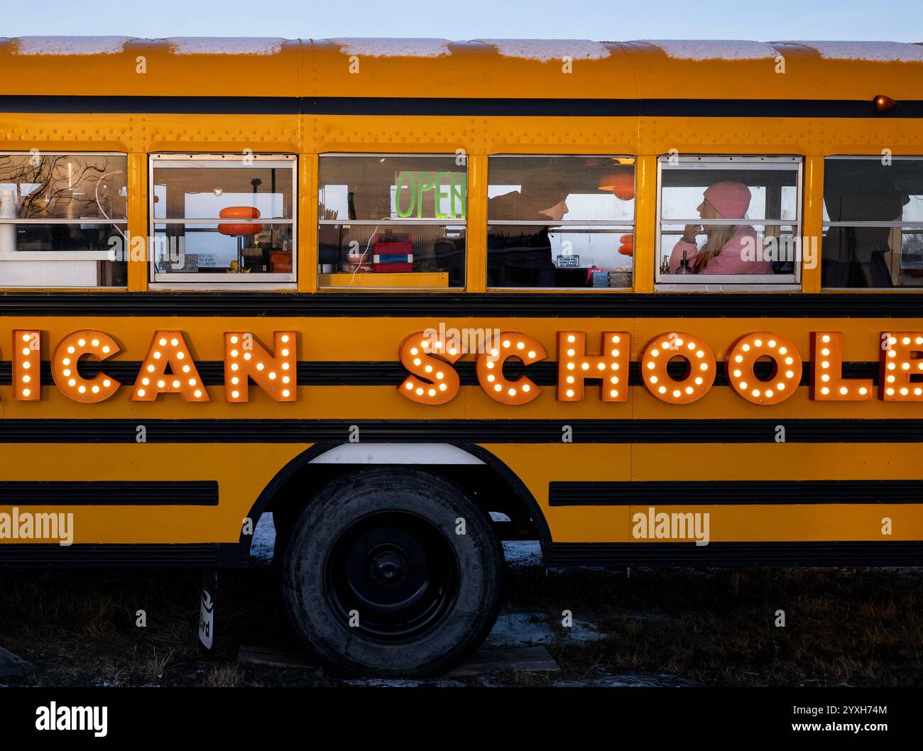 Interior typical school bus hi-res stock photography and images - Alamy