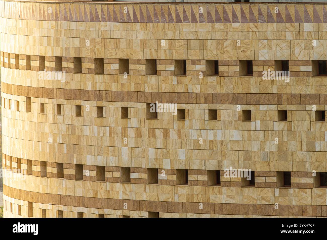 Close-up architectural detail of Saenz de Oiza's iconic Torre Triana ...