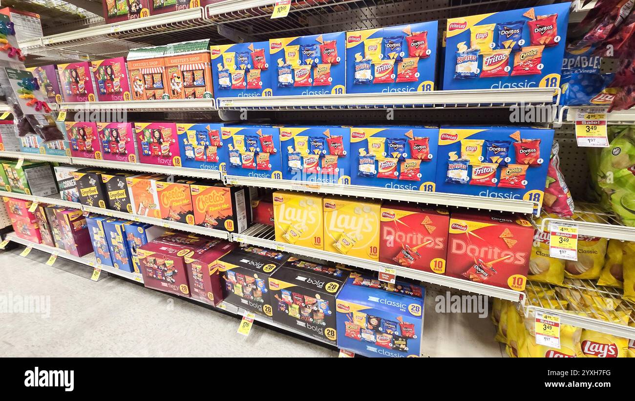 Mesa, USA. 15th Dec, 2024. Frito-Lay Chips are for sale in an ...