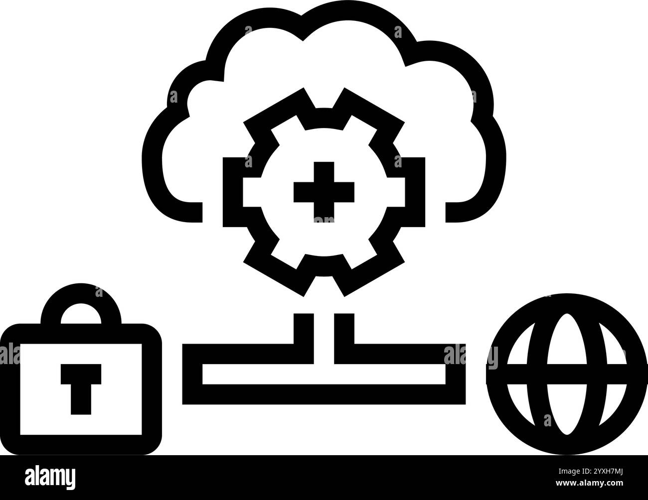 hybrid cloud computing line icon vector illustration Stock Vector Image ... hybrid cloud computing line icon vector illustration Stock Vector Image ...