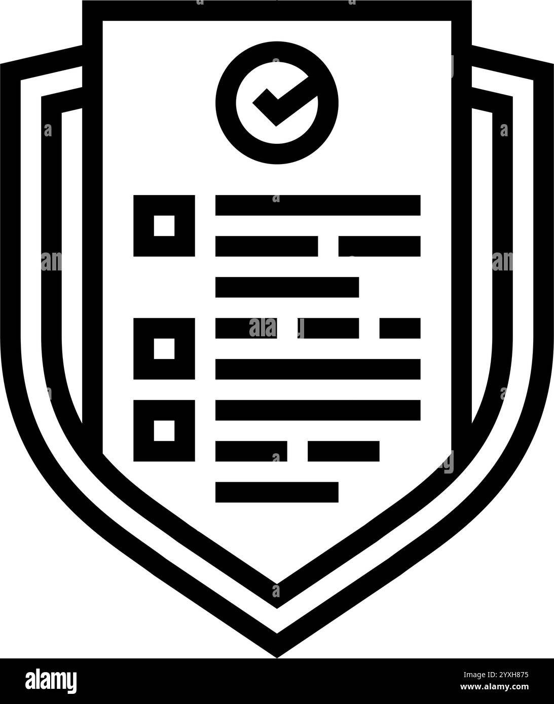 safety checklist injury prevention line icon vector illustration Stock ...