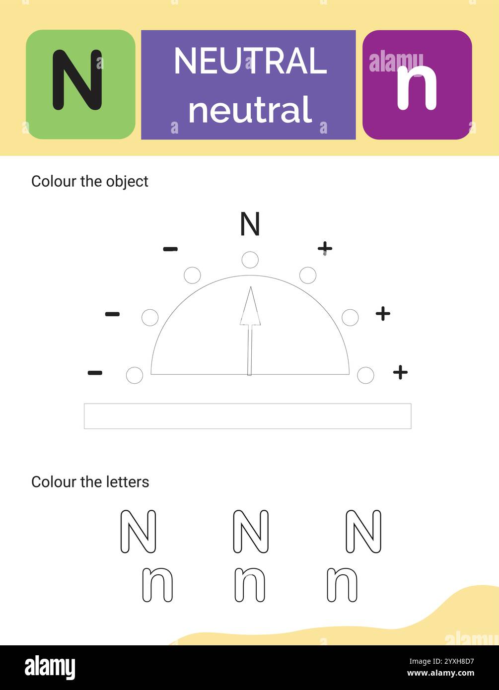 Word learning and letter coloring activity for toddlers Stock Vector ...