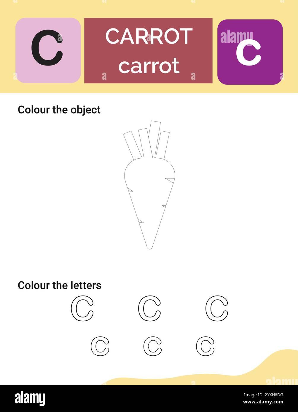 Printable coloring page kindergarten hi-res stock photography and ...