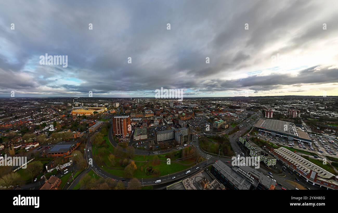 An aerial view of Molineux stadium, the home of Wolverhampton Wanderers ...