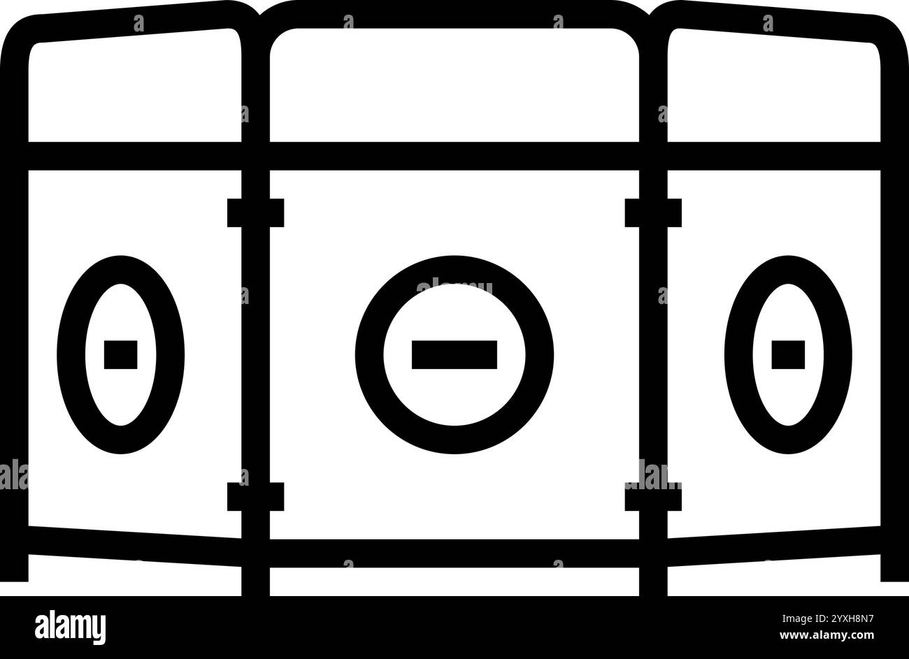 safety barricade line icon vector illustration Stock Vector Image & Art ...