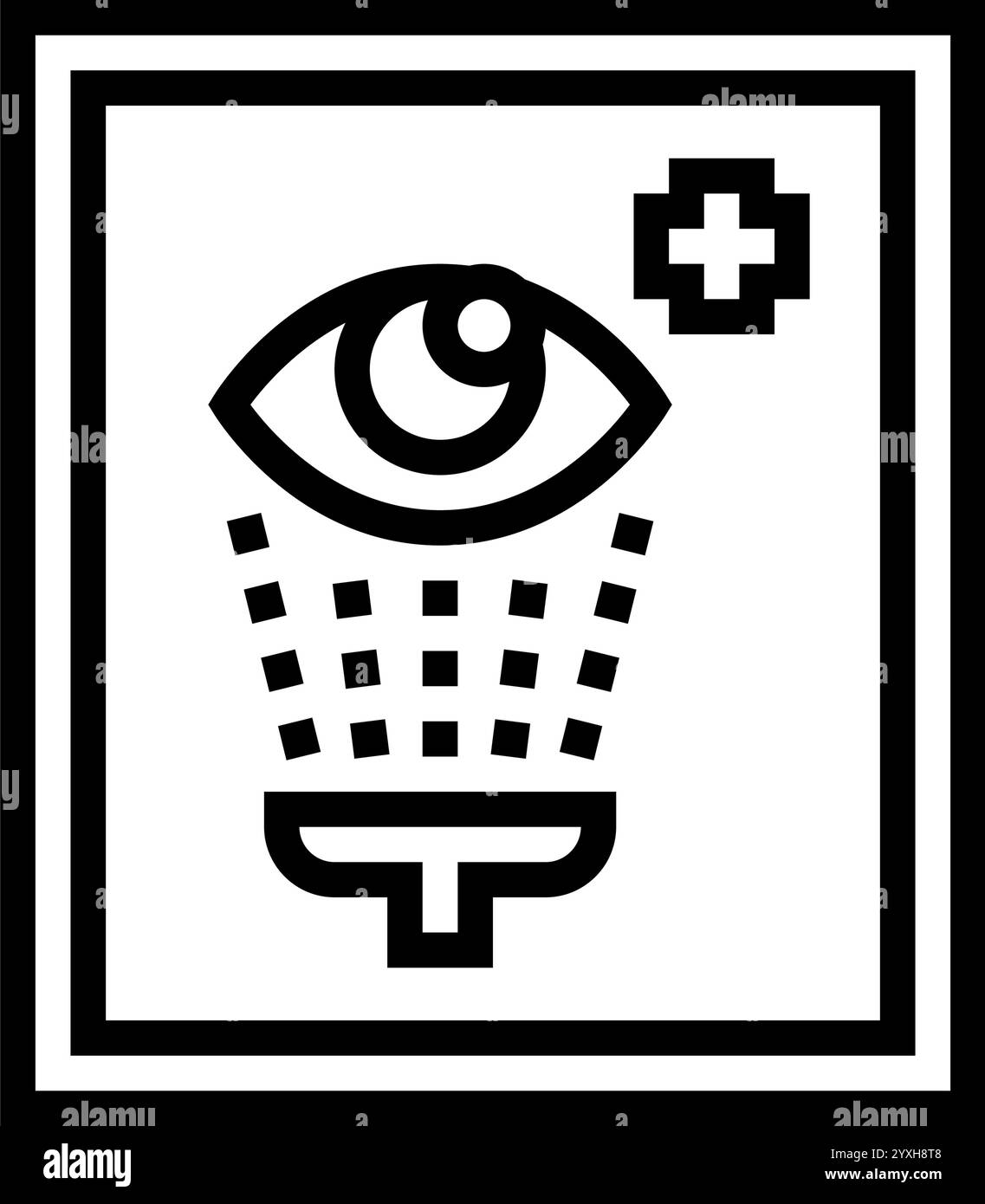 emergency eye wash station line icon vector illustration Stock Vector ...