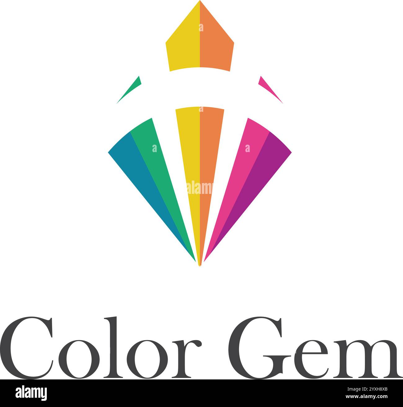 color gem colorful logo design Stock Vector Image & Art - Alamy