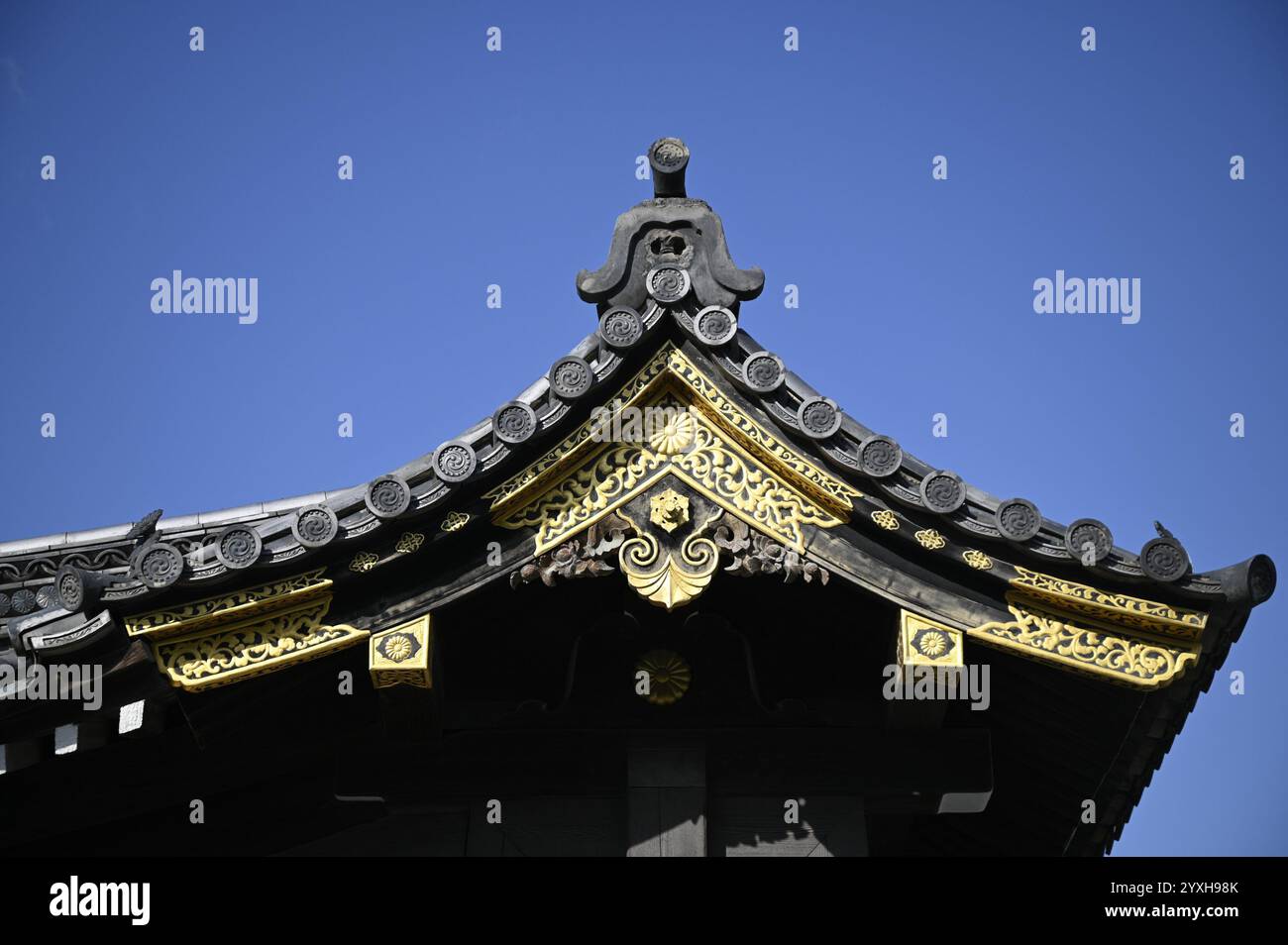 Scenic view of the Kara-mon or Kara-kado main gate at Ninomaru Palace ...
