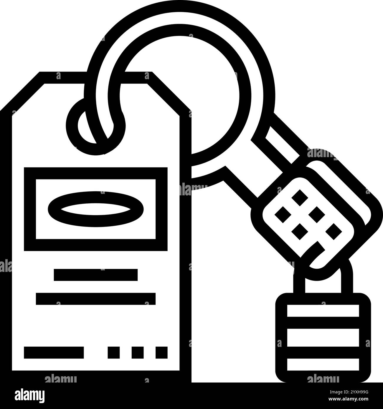 lockout tagout injury prevention line icon vector illustration Stock ...