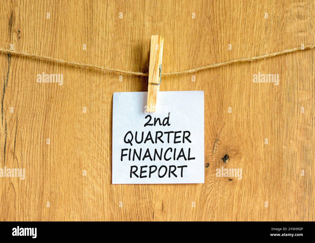 2nd quarter financial report symbol. Concept words 2nd quarter ...