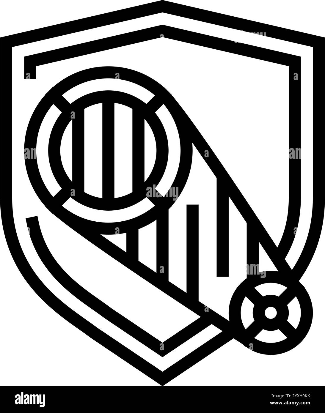 machine guarding injury prevention line icon vector illustration Stock ...