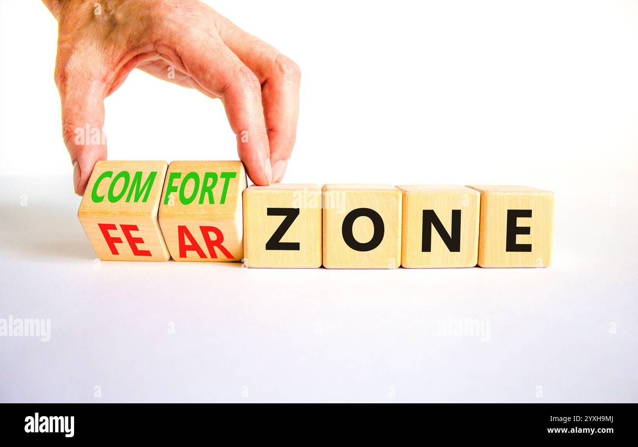 Comfort or fear zone symbol. Concept words Comfort zone Fear zone on ...