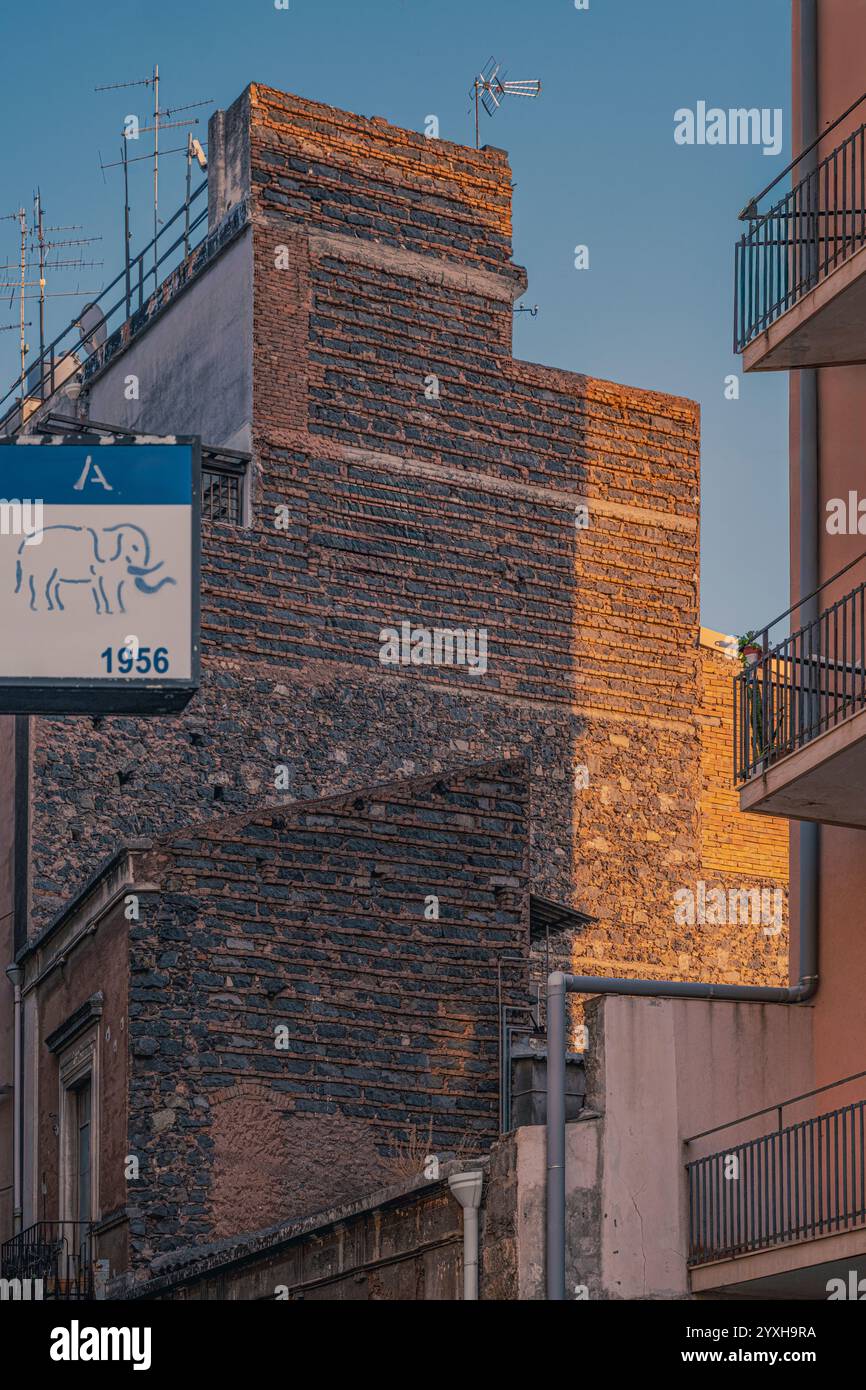 The typical unfinished walls of Catania a complex of expressive ...
