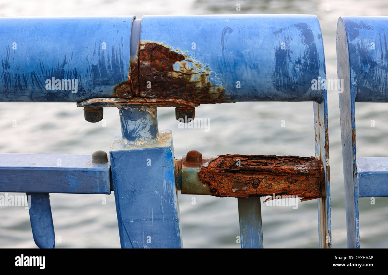 Rust of metals. Corrosion of metal. Rust and corrosion in the weld ...