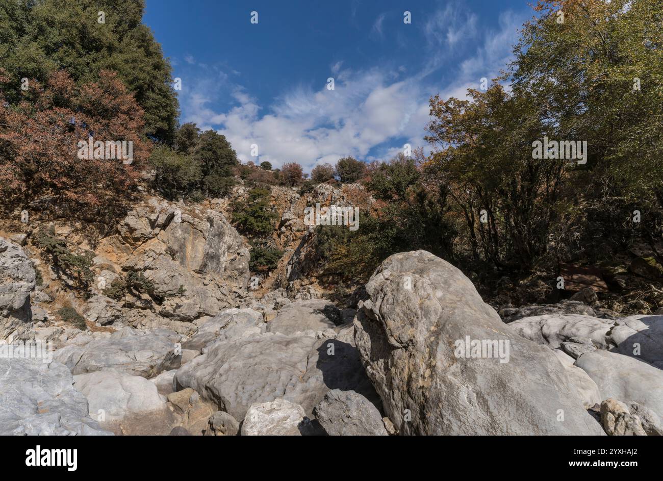 hiking trail in kritsa gorge Stock Photo - Alamy