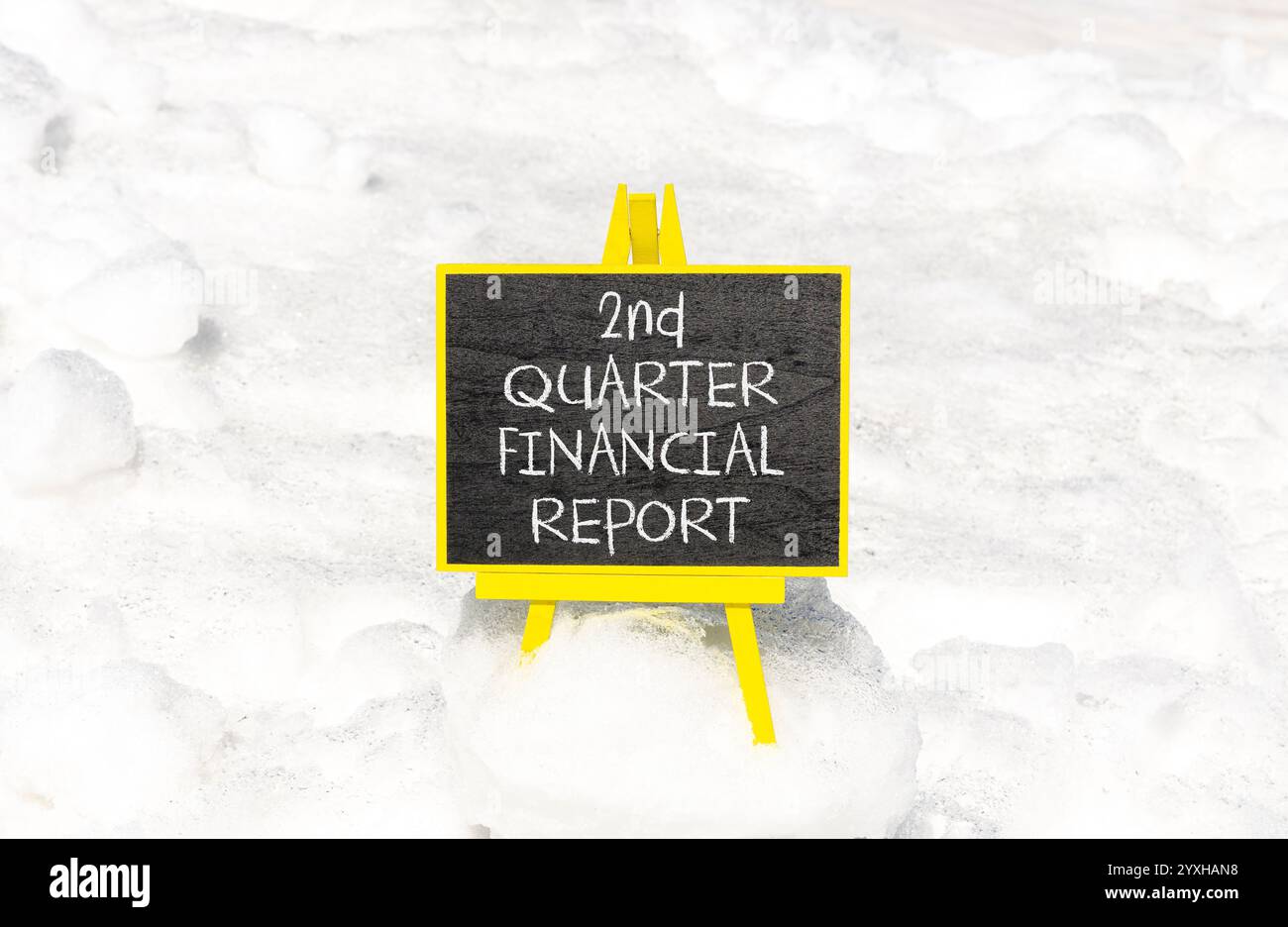 2nd quarter financial report symbol. Concept words 2nd quarter ...