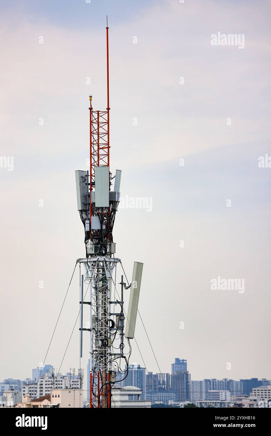 Wireless Communication Antenna pole, Mobile phone mast antenna pole on ...