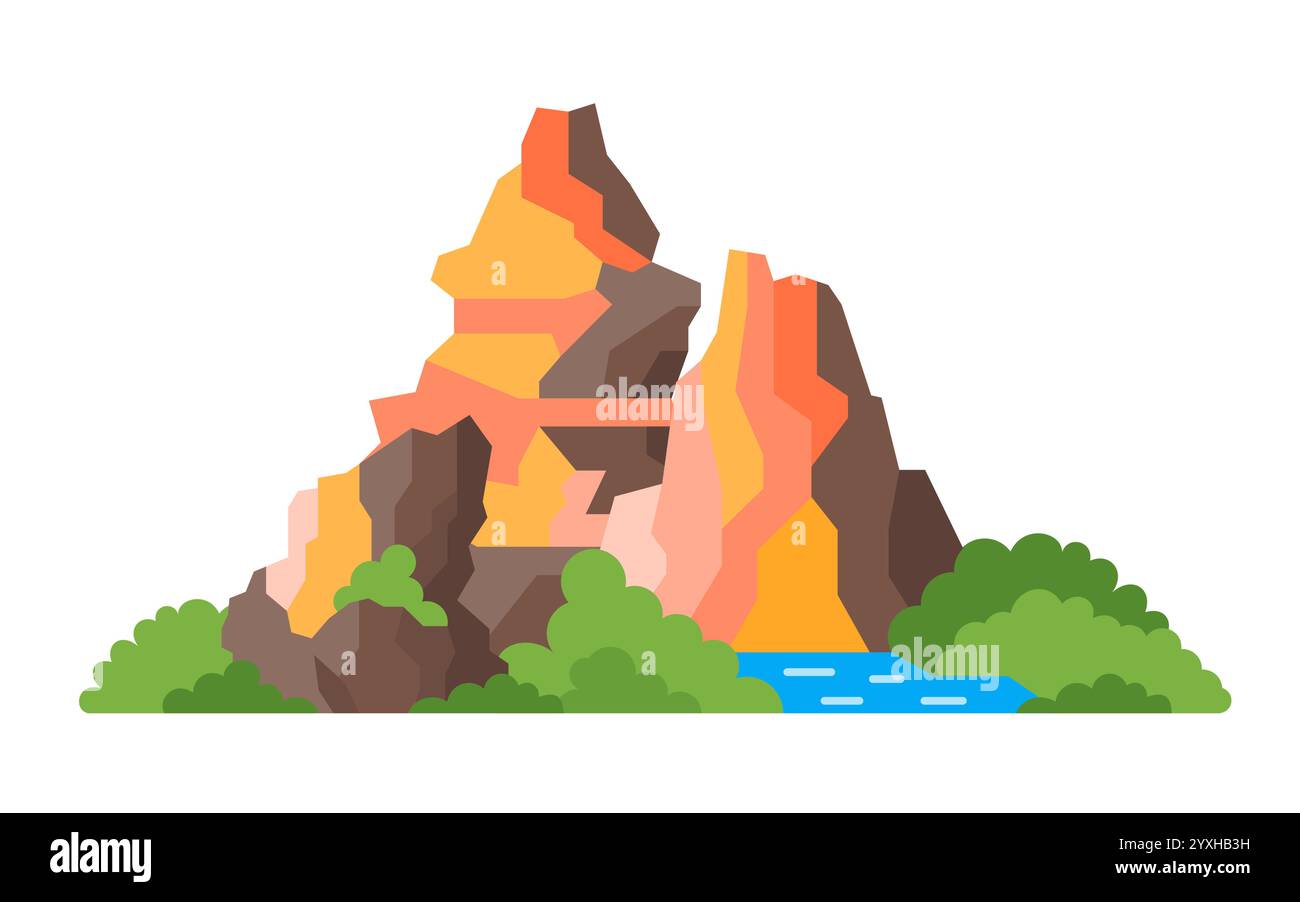 Greenery hillside backdrop Stock Vector Images - Alamy