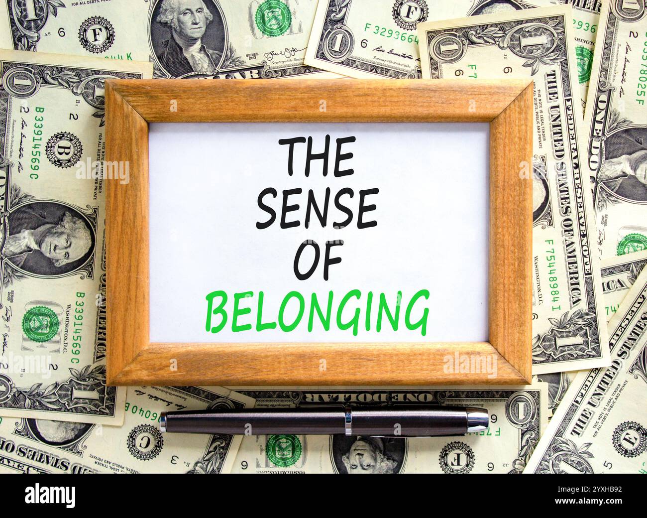 The sense of belonging symbol. Concept words The sense of belonging on ...