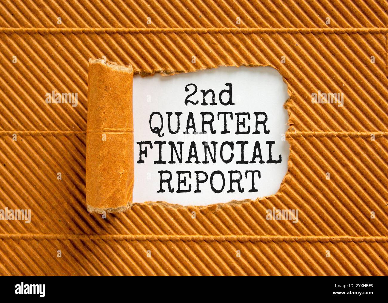 2nd quarter financial report symbol. Concept words 2nd quarter ...